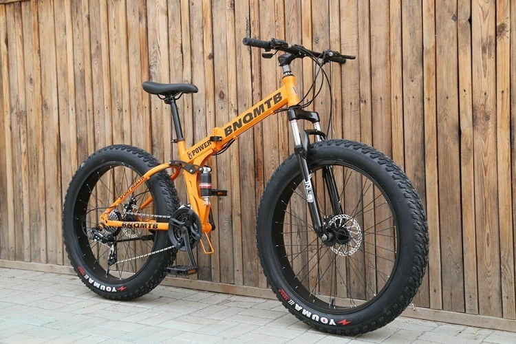 BNQMTB 26 Inch Wheel Adult Foldable Mountain Fat Bike 27 Speed 4.0 ...